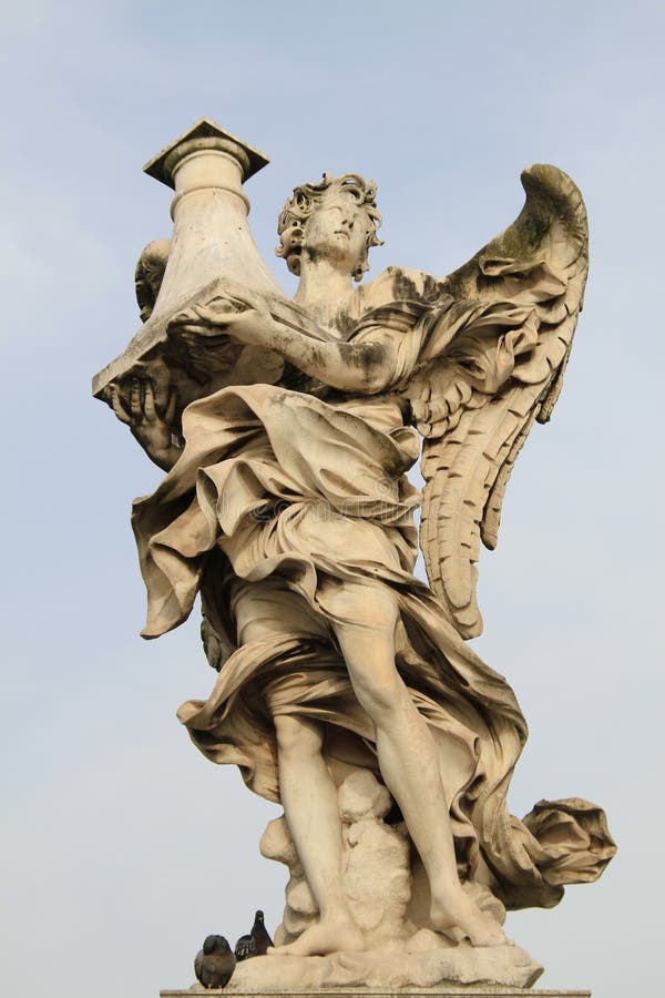 Bernini s statue of angel stock image. Image of marble - 30950729