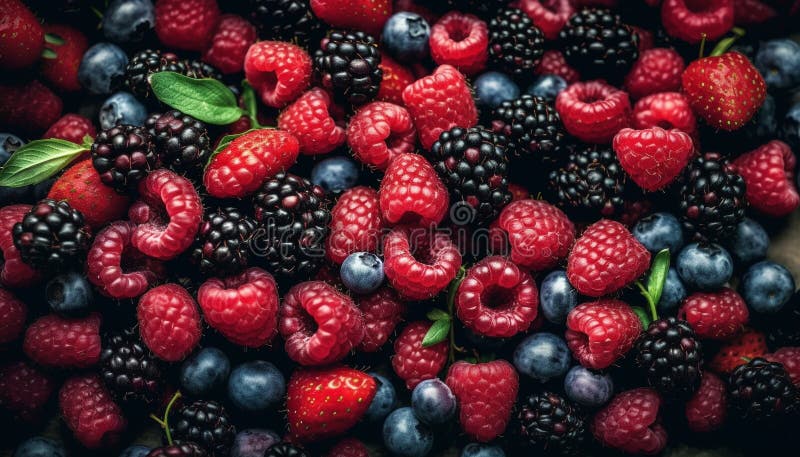 Berries on a Black Berries on a Black Berries Stock Illustration ...