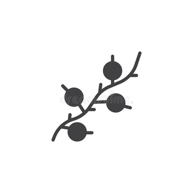 Berries branch vector icon stock vector. Illustration of design - 123367846