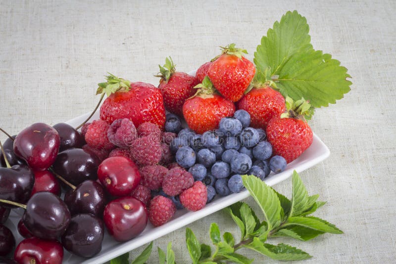 Berries and cherries stock image. Image of fruit, nature - 42422777