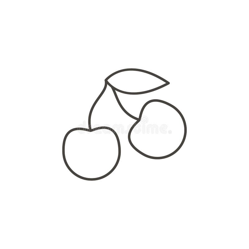 Berries, Cherry Vector Icon. Simple Element Illustration from Food ...