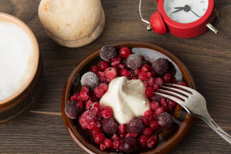 Berries desert stock photo. Image of drink, dairy, cream - 52163908