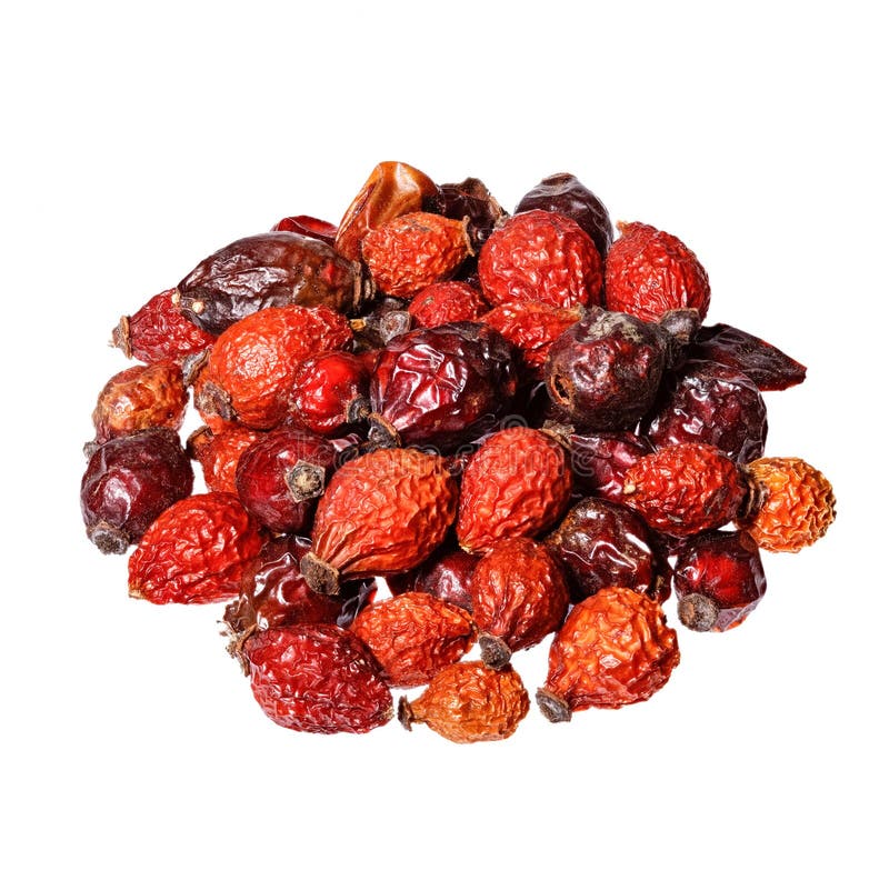 Berries Dried Rosehips Isolated on White. Stock Photo - Image of ...