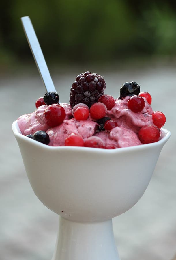 Berries ice cream stock photo. Image of fruits, berries - 20171080