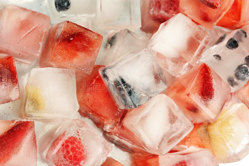 Berries in ice cubes stock image. Image of blaeberry - 74622855