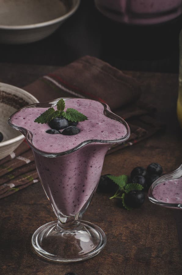 Berries milkshake smoothie stock photo. Image of advertisment - 95978504