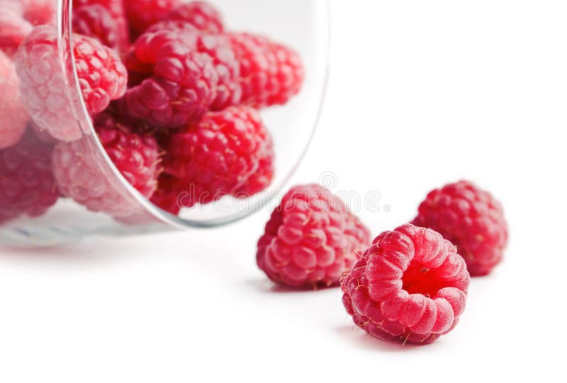 Berries Raspberries in a Glass Stock Photo - Image of raspberry ...
