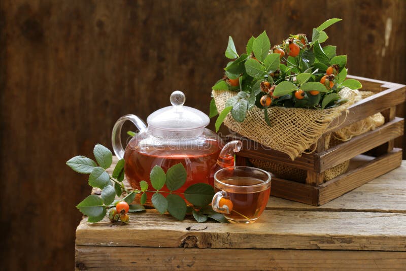 Berries rosehip tea stock image. Image of medicinal - 127267869