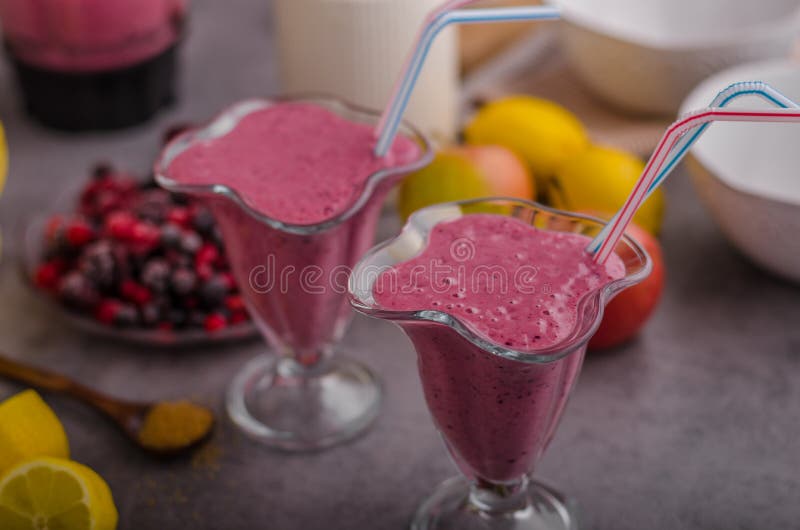 Berries smoothie milkshake stock image. Image of healthy - 99267573