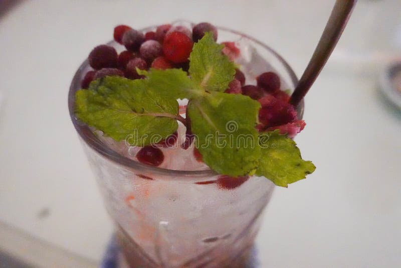 Berries Soda Drinks in Summer Stock Photo - Image of herb, nonalcoholic ...