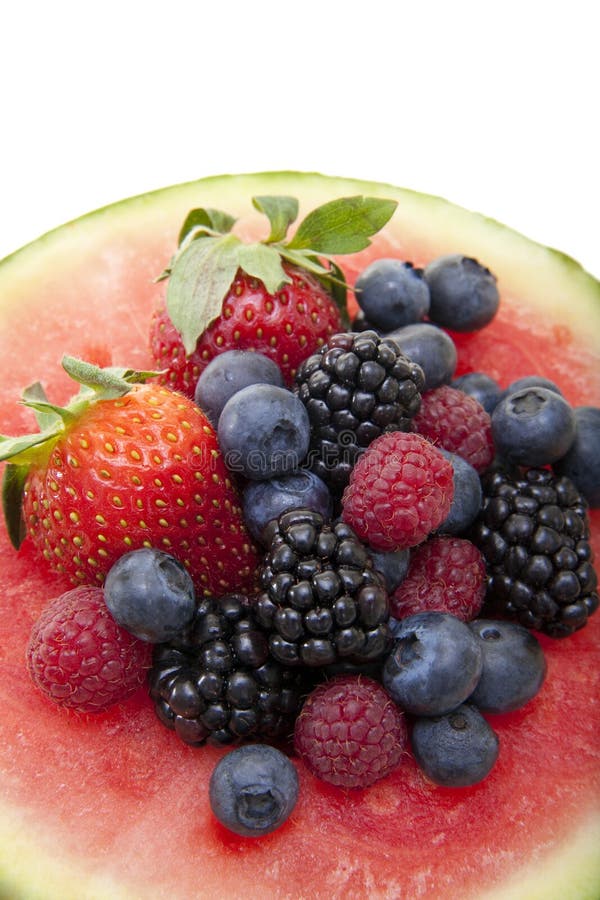 Berries and watermelon stock photo. Image of melon, taste - 14109600