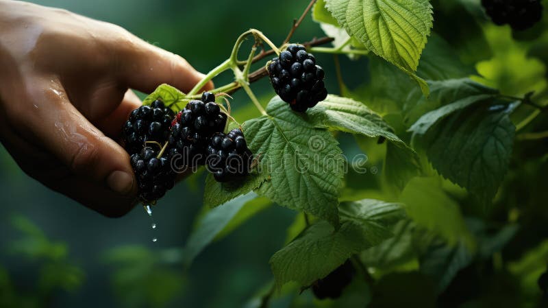 Berry black raspberry stock illustration. Illustration of summer ...