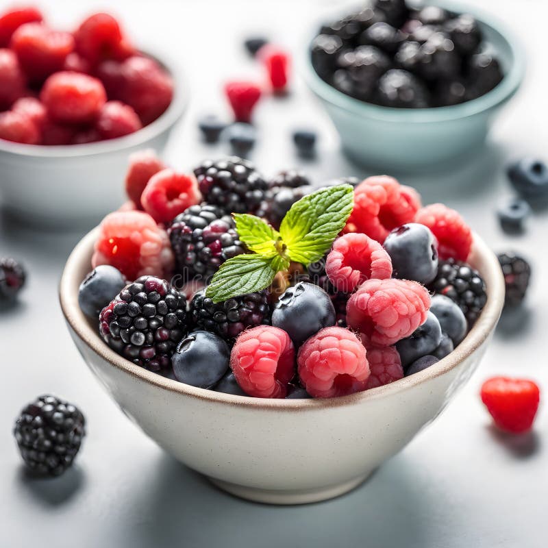 Berry Bliss Vibrant Mix Fresh Berries Stock Photos - Free & Royalty ...