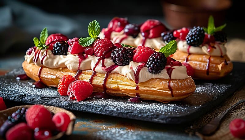 Berry Burst Eclairs Experience the Perfect Combination of Creamy and ...