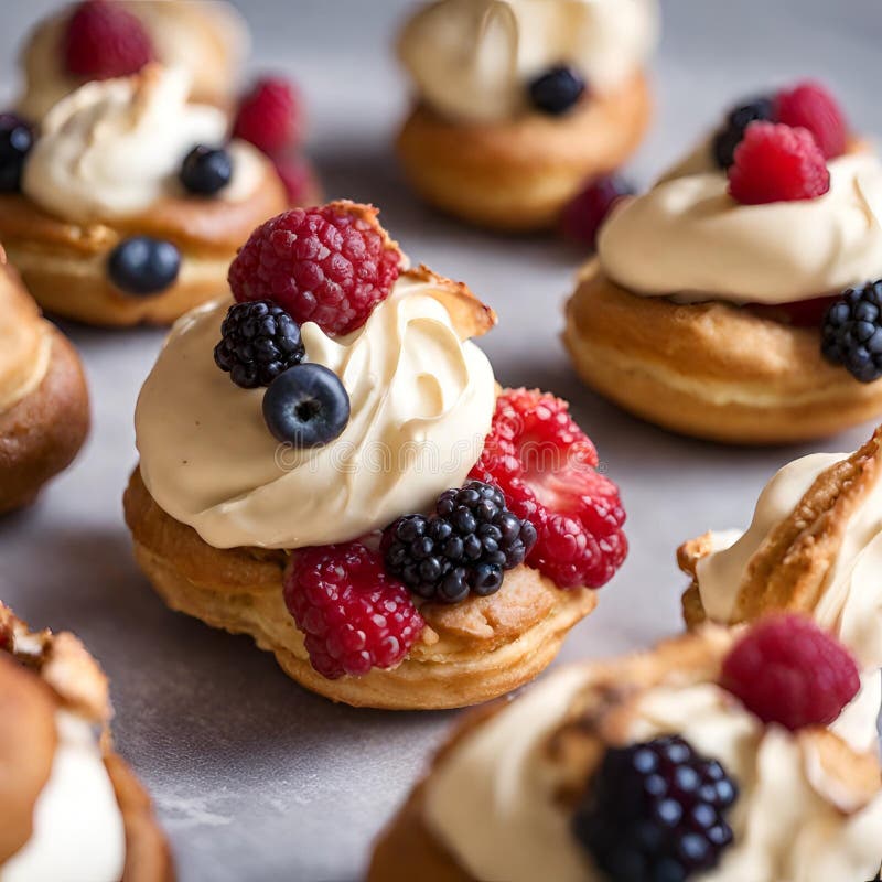 Berry Choux Cream - 1 stock illustration. Illustration of eclair ...