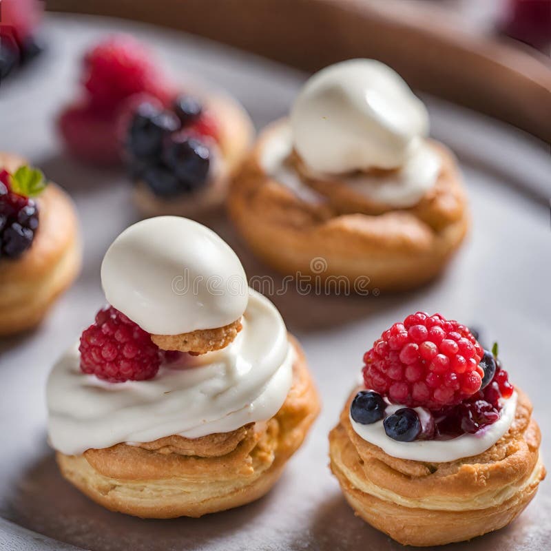 Berry Choux Cream - 1 stock illustration. Illustration of french ...