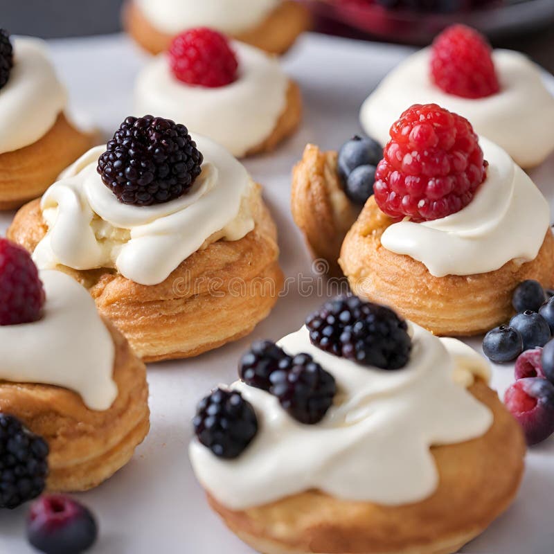 Berry Choux Cream - 1 stock illustration. Illustration of food - 300226703