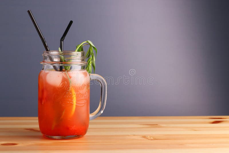 Berry And Citrus Cocktail Non Alcoholic Summer Drinks With Citrus On Wooden Table Deliciouse
