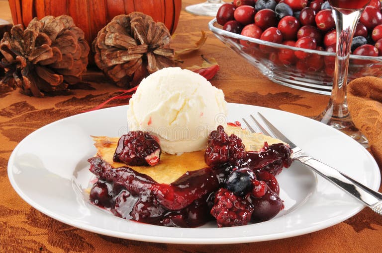 Berry cobbler ala mode stock photo. Image of dessert - 27355542