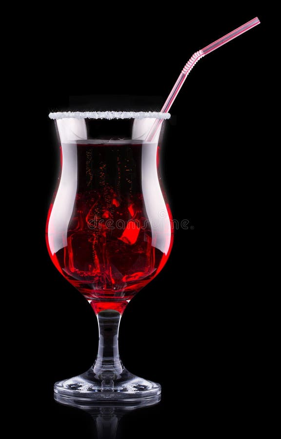 Berry Cooler Cocktail on a Black Stock Photo - Image of fruit, healthy ...