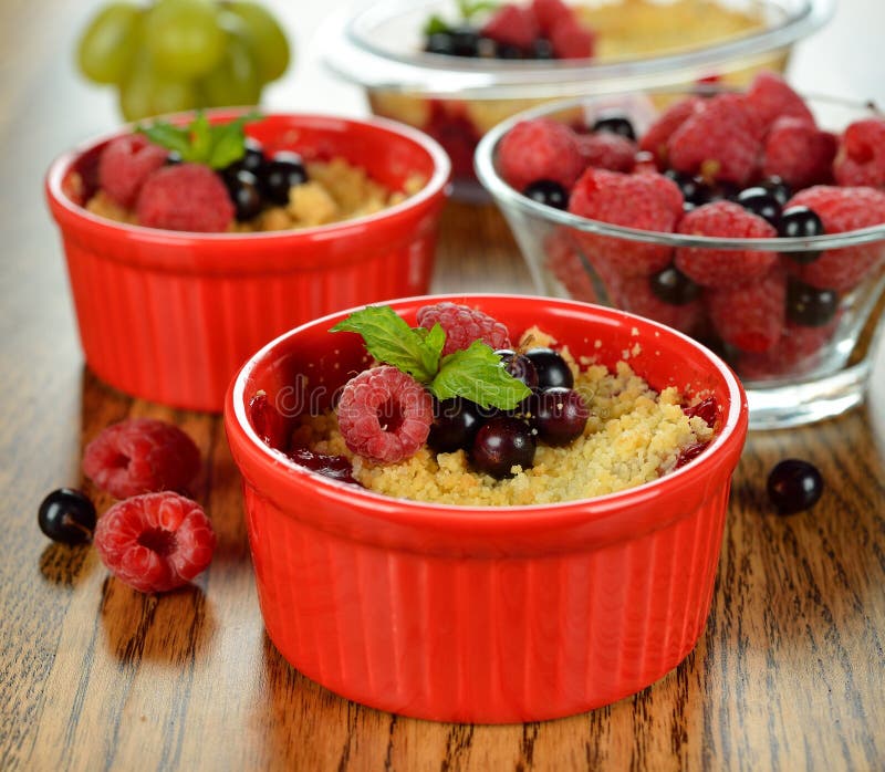 Berry crumble stock photo. Image of breakfast, full, dessert - 31866716