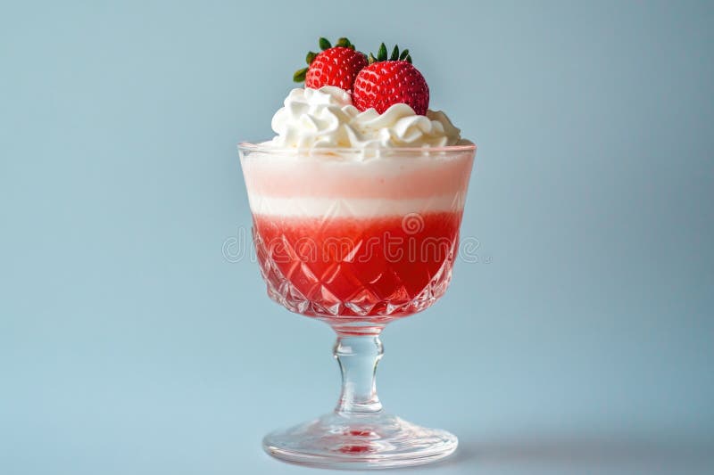 Berry Delight Drink with Whipped Cream Stock Image - Image of berry ...