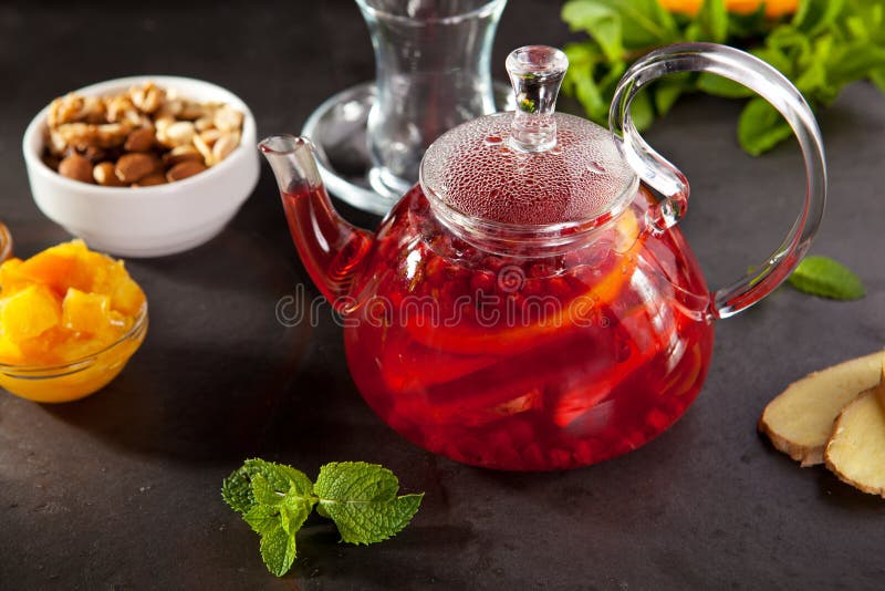 Berry Flavored Tea stock photo. Image of mint, peanut - 72055636