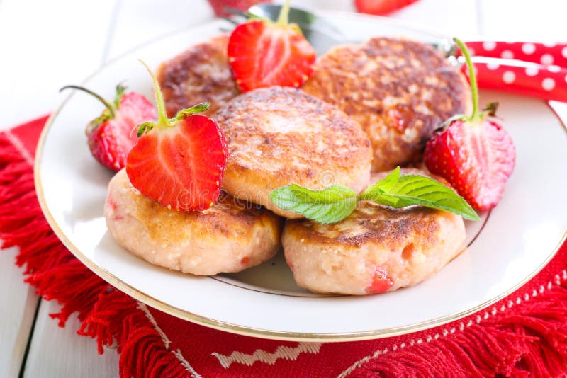 Berry fried cakes stock photo. Image of brunch, food - 41559454