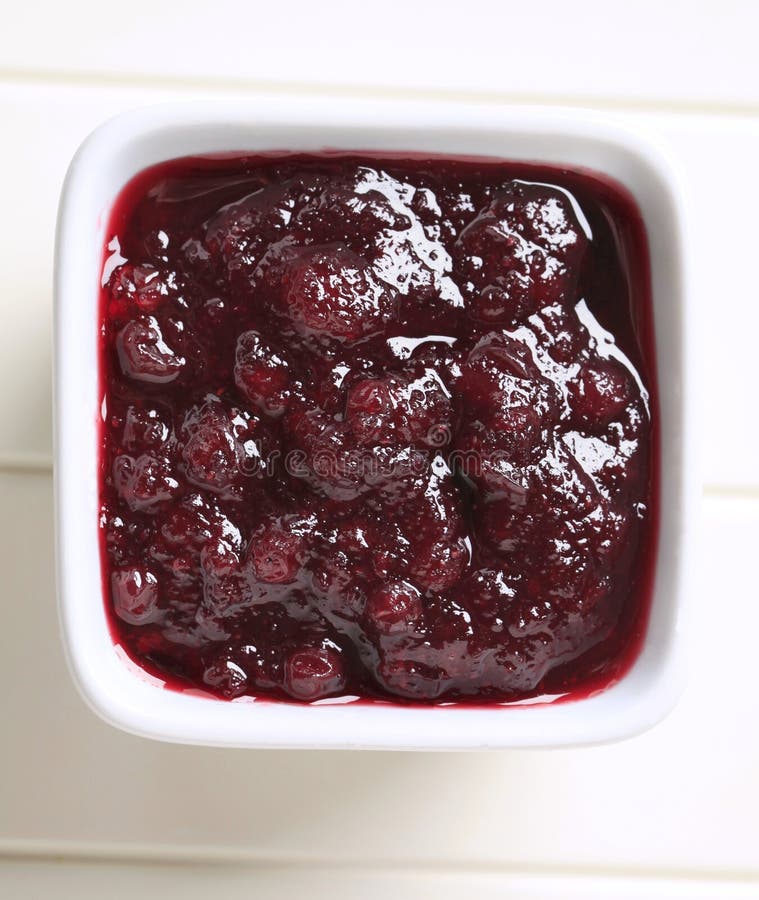 Berry fruit sauce stock photo. Image of snack, bowl, overhead - 31863564