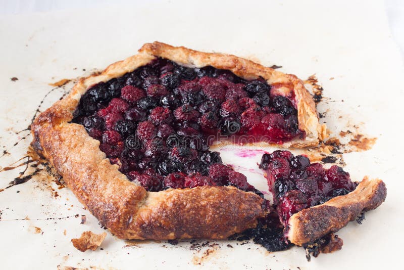 Berry Galette on Parchment Paper Stock Photo - Image of parchment ...
