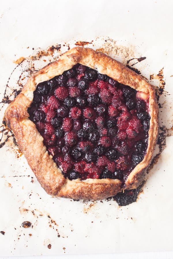 Berry Galette on Parchment Paper Stock Photo - Image of fresh ...