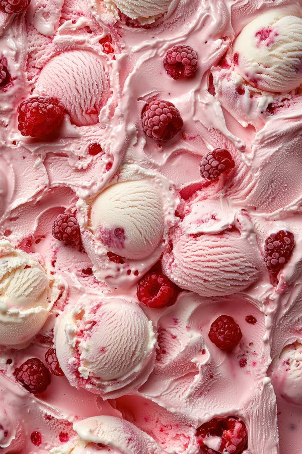 Berry Ice Cream Top View. Selective Focus Stock Photo - Image of yummy ...