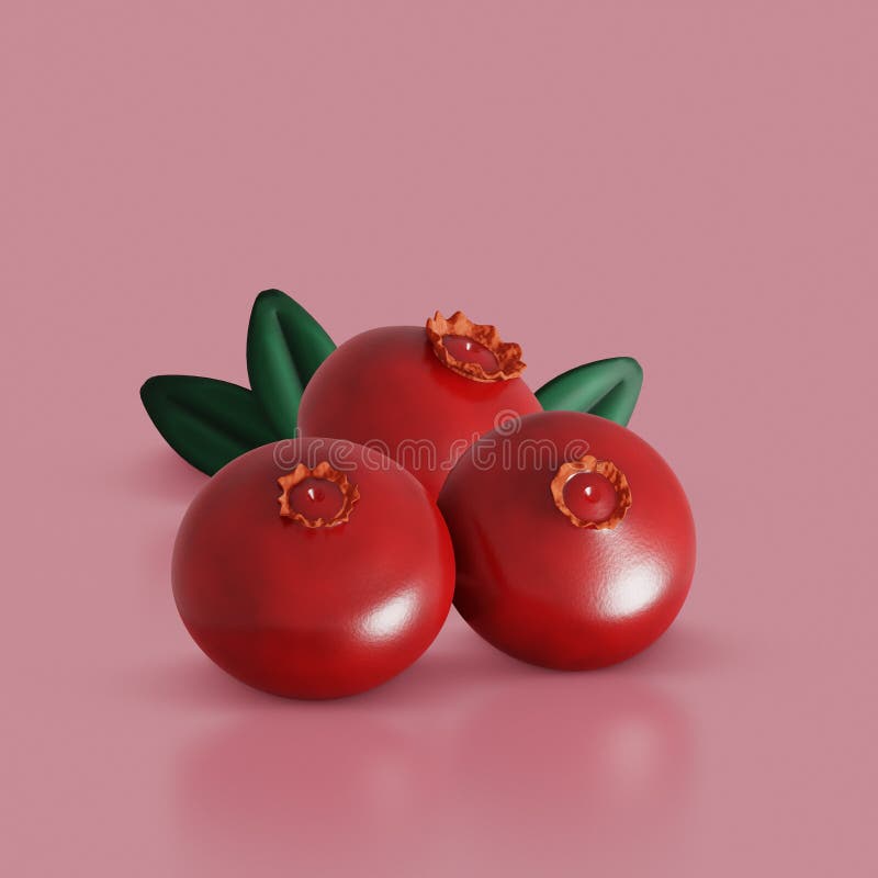 Berry Icon. Three Ripe Red Cranberries Stock Illustration ...