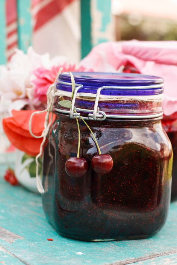 Berry jam stock photo. Image of berry, sweet, flowers - 32828402