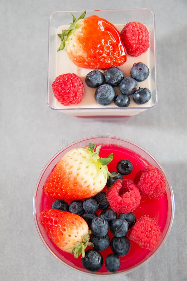 Berry Jelly with Fresh Fruit Stock Image - Image of gourmet, jello ...