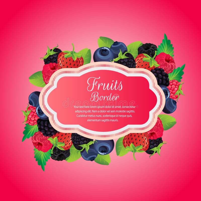 Berry Label with Ripe Raspberry with Green Leaves. Raspberry Jam Label ...