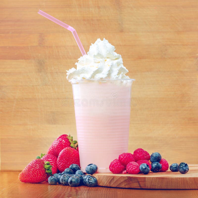 Berry milkshake stock photo. Image of fruit, fresh, protein - 61752796