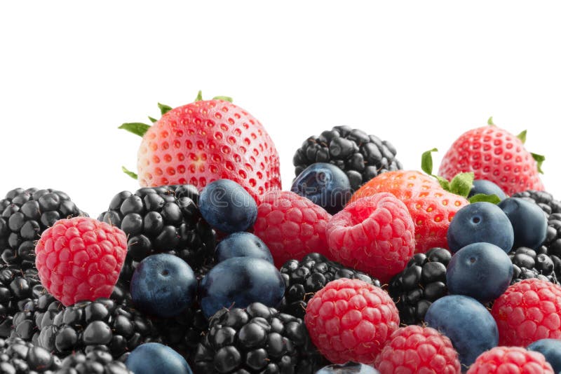 Berries over White stock image. Image of market, colorful - 29369883