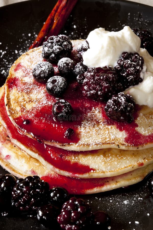 Berry Pancakes stock image. Image of berries, sweet, fruit - 18325907