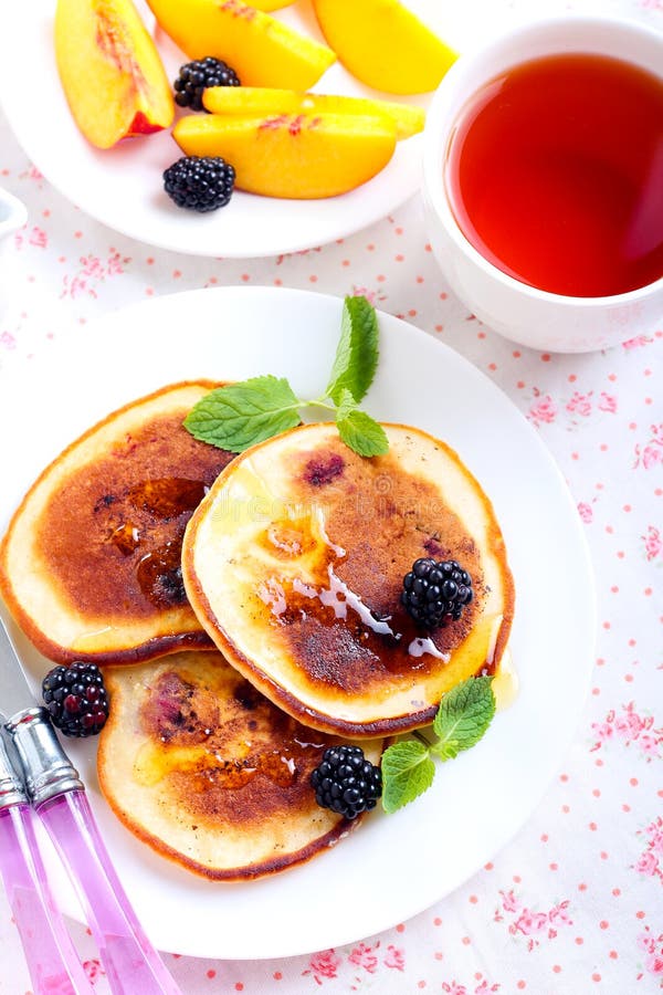 Berry pancakes stock image. Image of served, dessert - 43535067