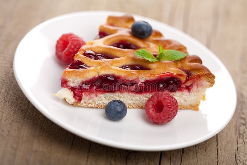 Berry pie stock photo. Image of leaf, fresh, pastry, brown - 20485396