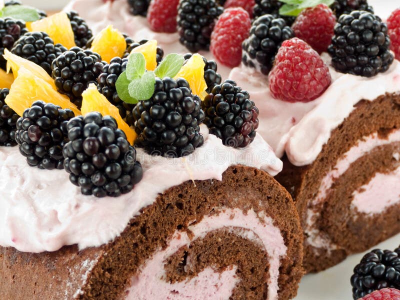 Berry roulades stock photo. Image of roll, food, citrus - 20878302