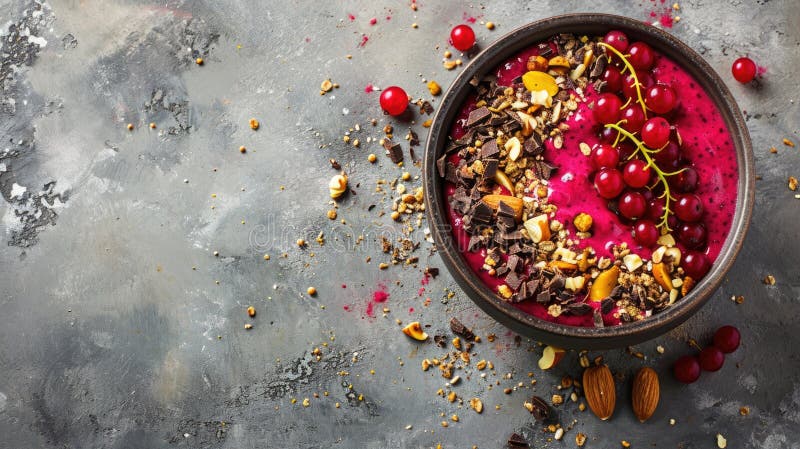 Berry Smoothie Nuts Healthy Snack Option Stock Photos - Free & Royalty ...