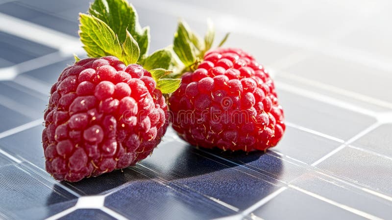 Berry with Solar Panel on White Background No Shadows Stock ...