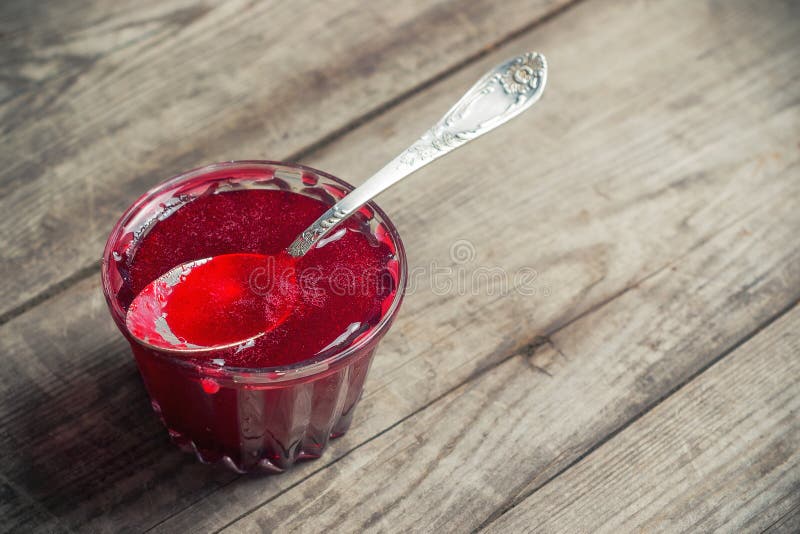 Berry Syrup on a Rustic Wooden Table. Stock Photo - Image of breakfast ...
