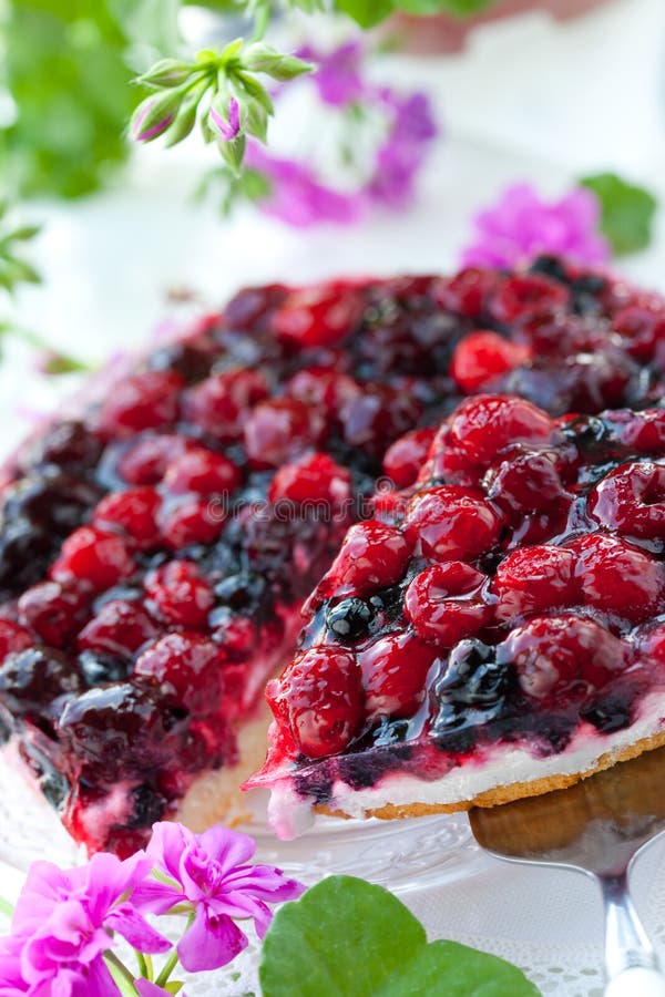 Berry tart stock image. Image of creamy, cream, homemade - 19669223
