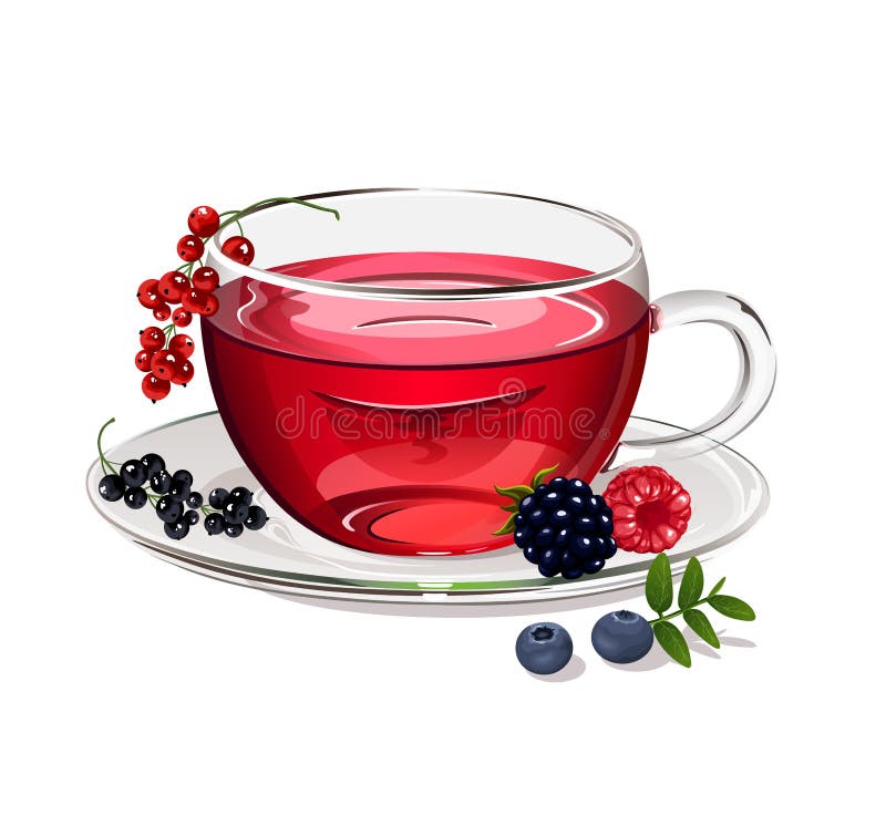 Fresh Berries in Falling Ice Cubes Stock Vector - Illustration of leaf ...