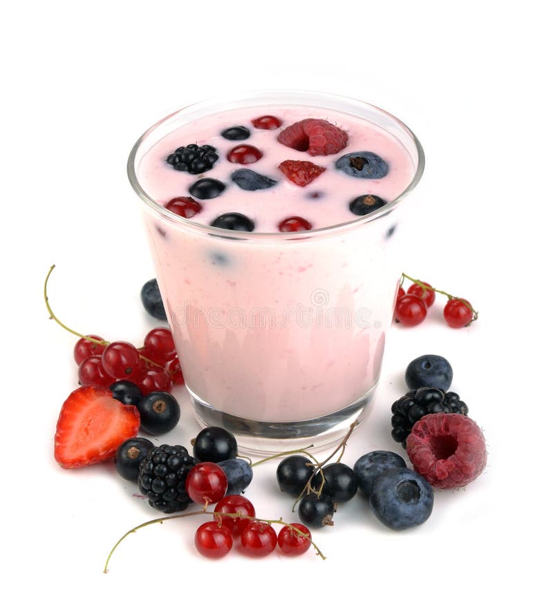 Berry yogurt with berries stock photo. Image of breakfast - 37849562