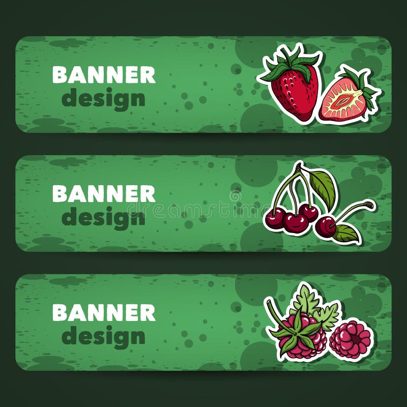 BerryBanners2 stock vector. Illustration of business - 55547533