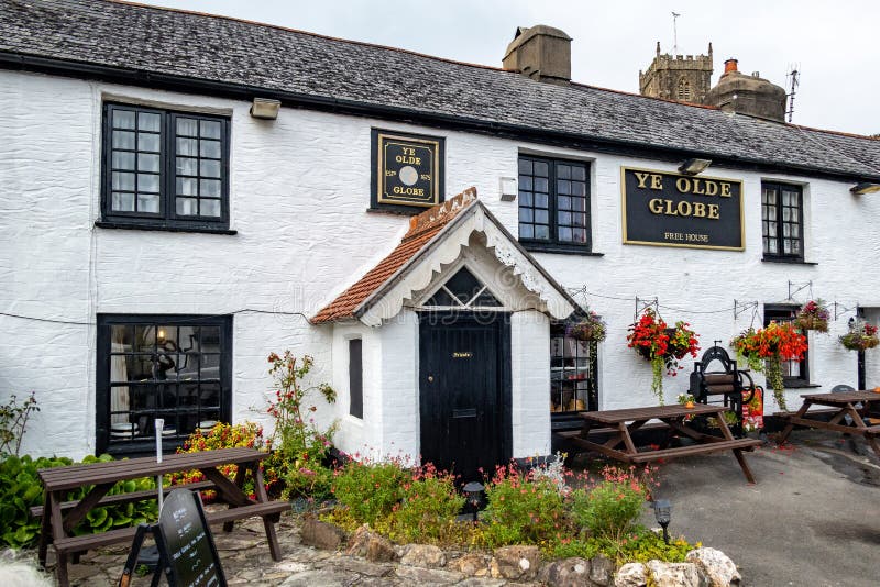 View of Ye Olde Globe Pub in the Village of Berrynarbor in Devon on ...